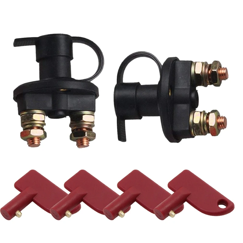 2 Pack 12V/24V Automotive Battery Isolator Disconnector Cut OFF Power ...