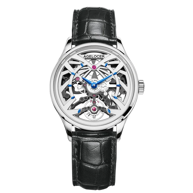 Agelocer White Skeleton Women Automatic Watch Luxury Brand Female ...