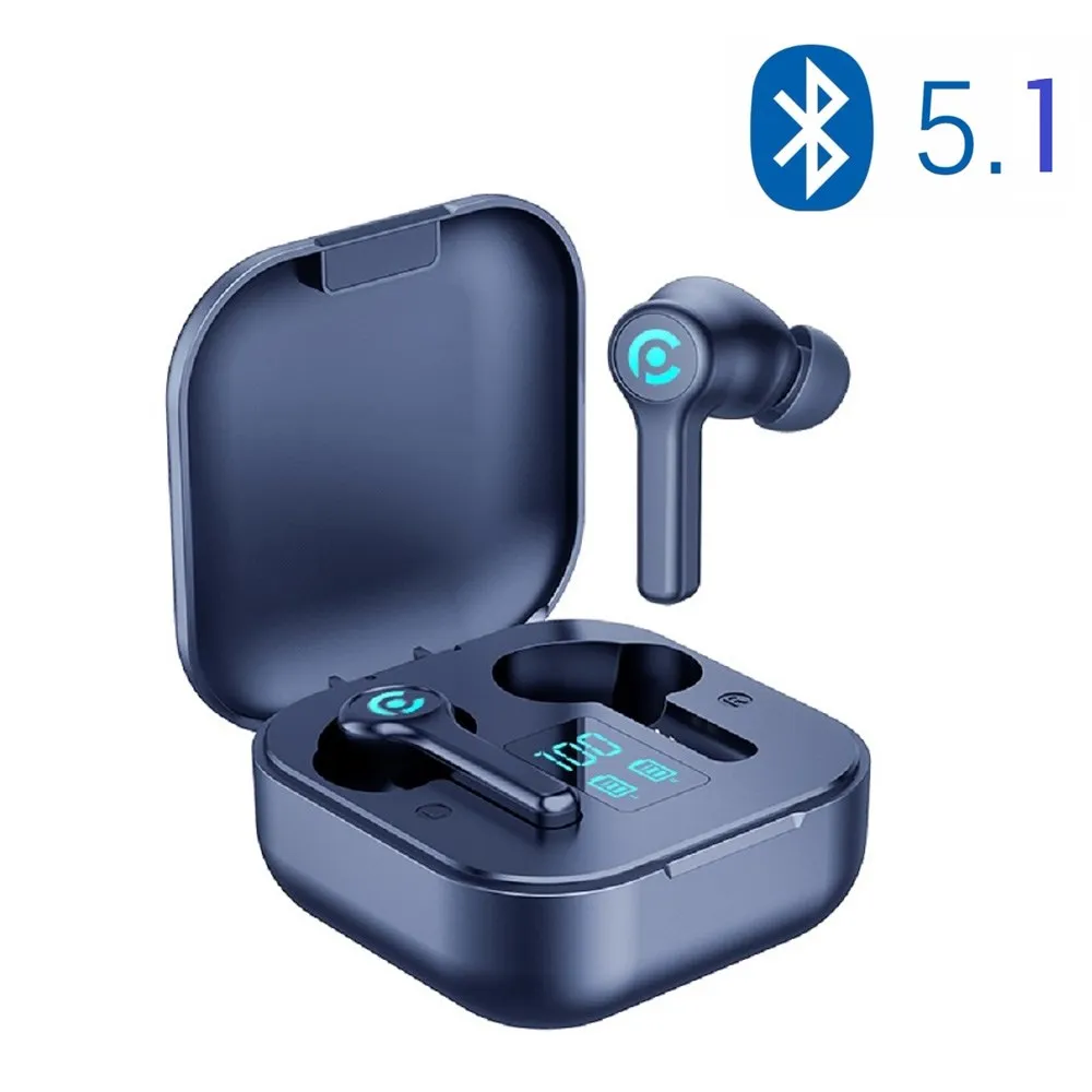 Auriculares inalámbricos ES1 TWS con Bluetooth 5,0, cascos deportivos con caja de carga ...