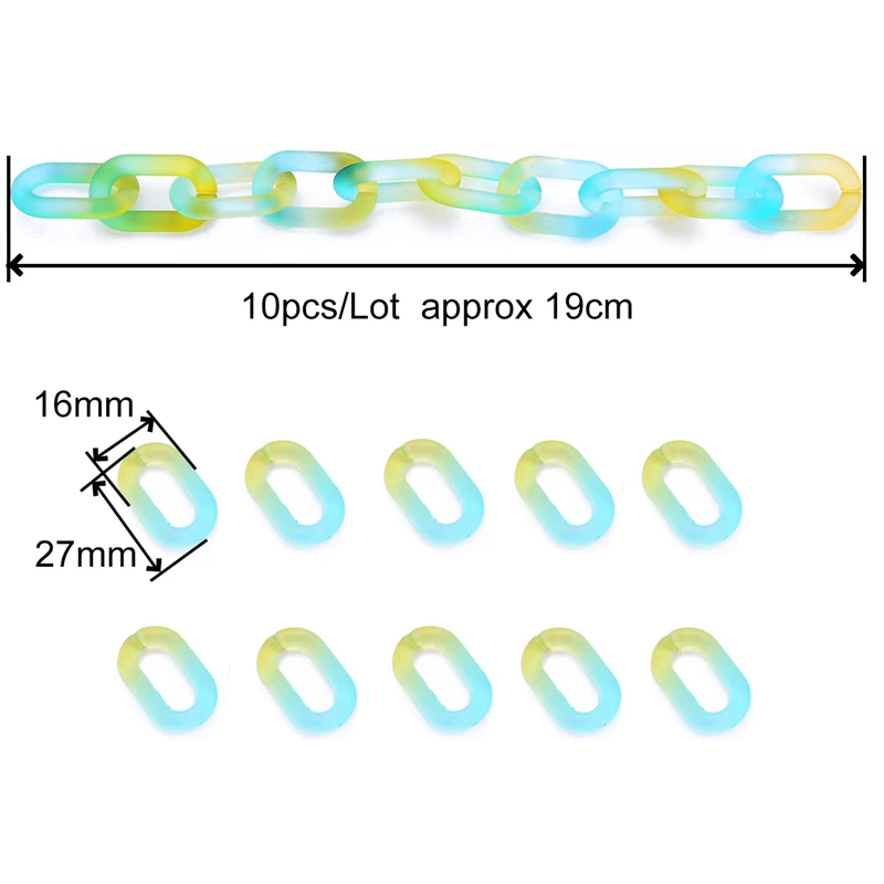 Chains Craft Supplies & Tools Transparent Rainbow Colored Acrylic ...