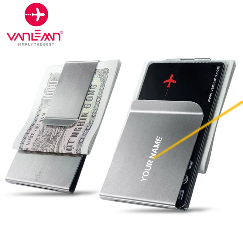 Stainless Steel Money Clips Slim Money Clip Wallet For Men ID Credit ...
