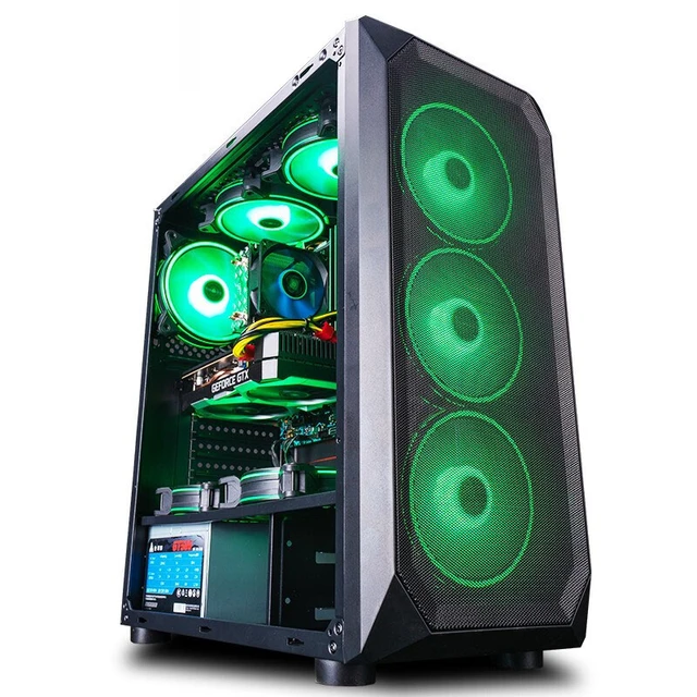 Green Gaming Computer Case