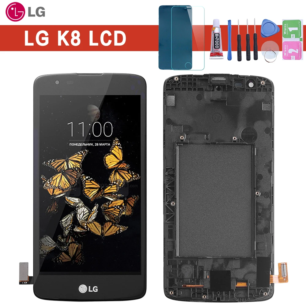 ใหม่ 5.0 ''LCD สำหรับ LG K8 LTE K350N K350E K350DS จอแสดงผล LCD Touch ...