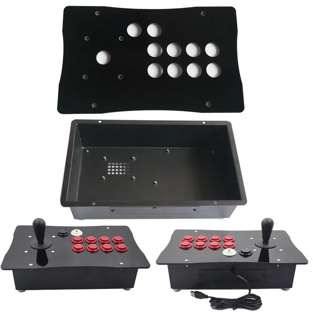 DIY Happ Competition Arcade Fight Stick Joystick Metal Case and Acrylic ...