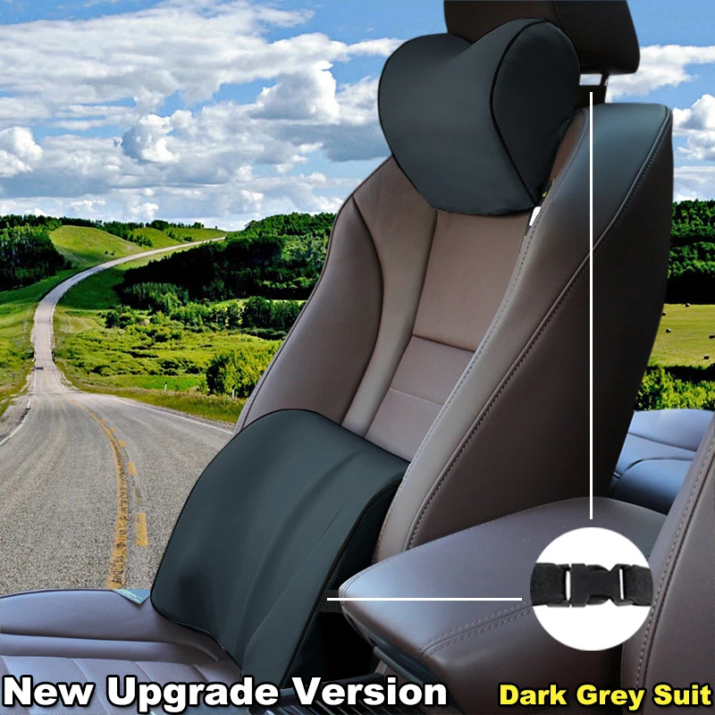 Auto,Appui-tête en mousse à mémoire de forme, housse de chaise en coton ...