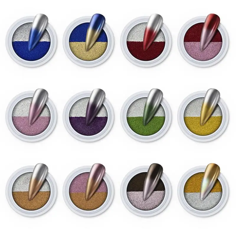 Double Color Chrome Mirror Nail Powder - Limegirlstore