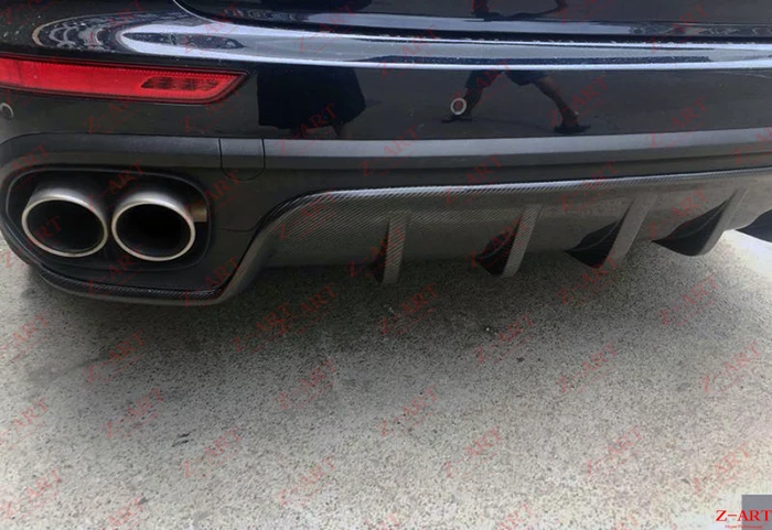 Z-art Carbon Fiber Rear Diffuser For Porsche Cayenne Carbon Fiber Rear ...
