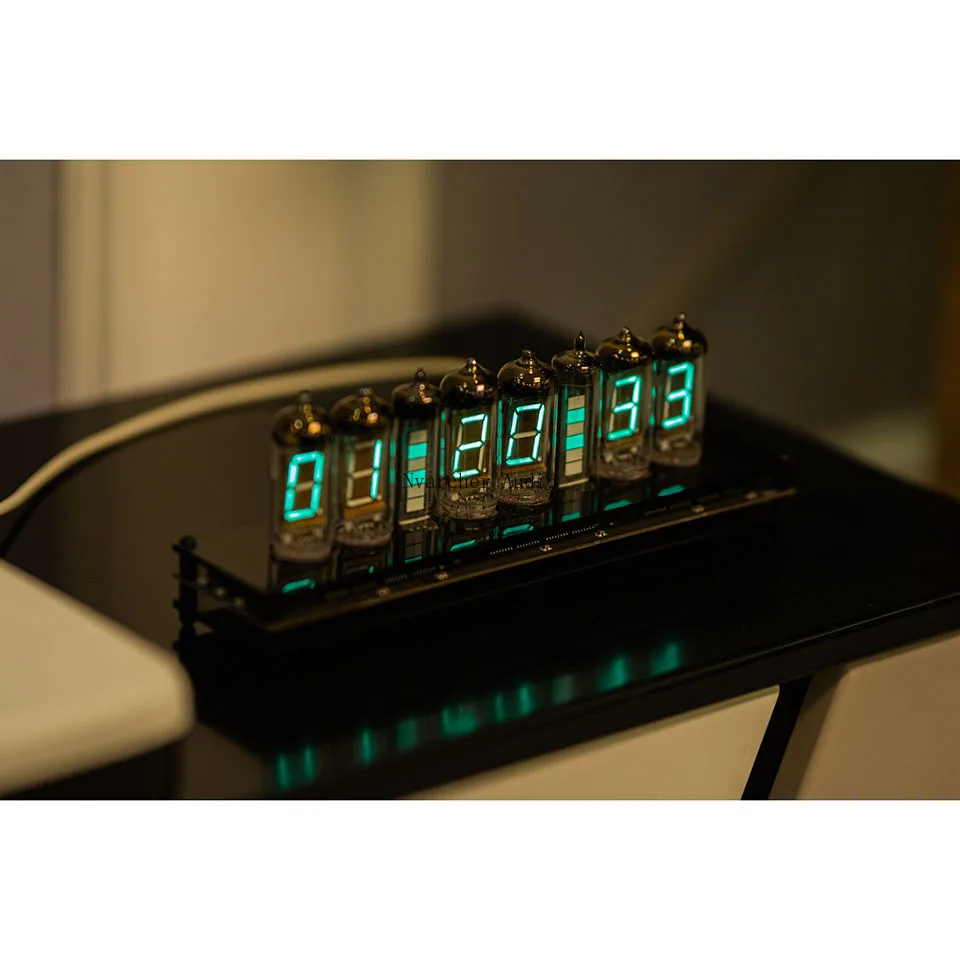 Nvarcher 8 Bit VFD Clock Retro Fluorescent Tube Glow Clock Motherboard ...
