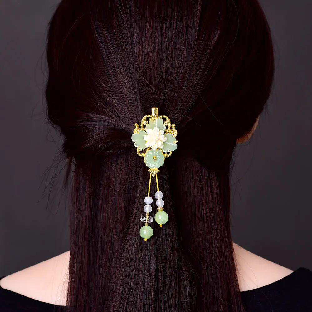 Korean Fashion Fresh Hairpin Clip Classical Retro Smooth Coloured Glaze ...