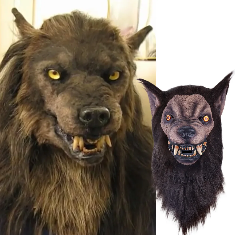 Tier Wolf Latex Maske Werwolf Licht-up Realistische Und Heftigen ...