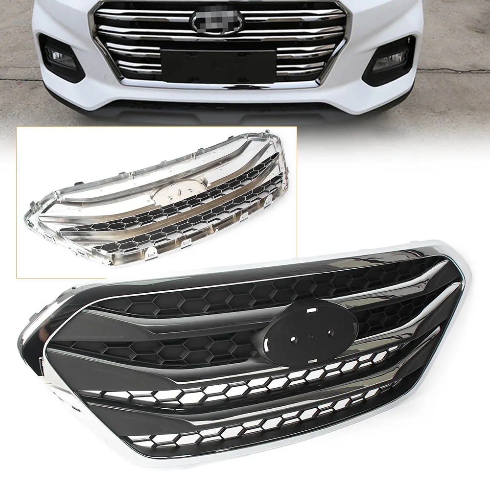 For-Hyundai-Tucson-ix35-Car-Front-Grille-Upper-Radiator-Hood-Grill-2013 ...