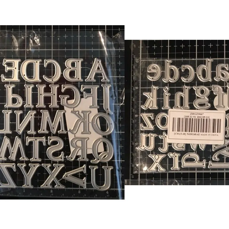 Swovo A Z Uppercase Alphabet Metal Cutting Dies Lowercase Letter ...