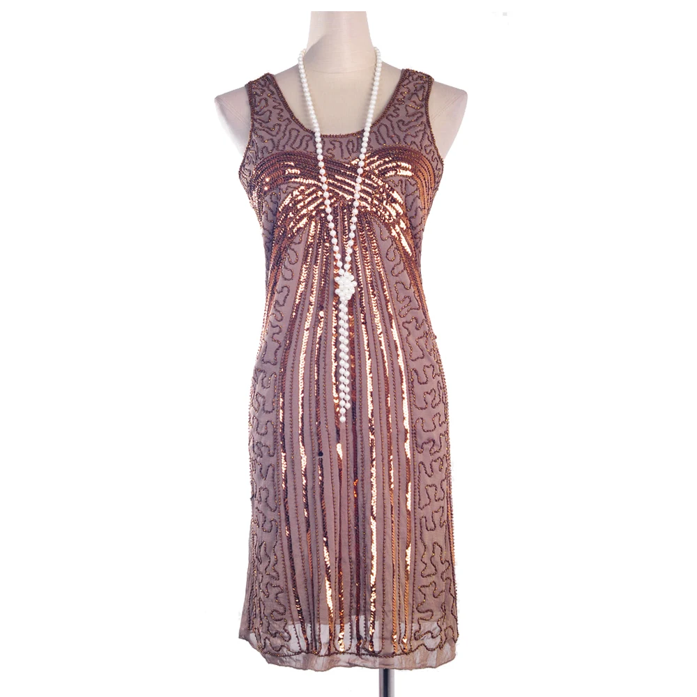Vestido Flapper del gran Gatsby de los años 1920 para mujer, Art Deco ...
