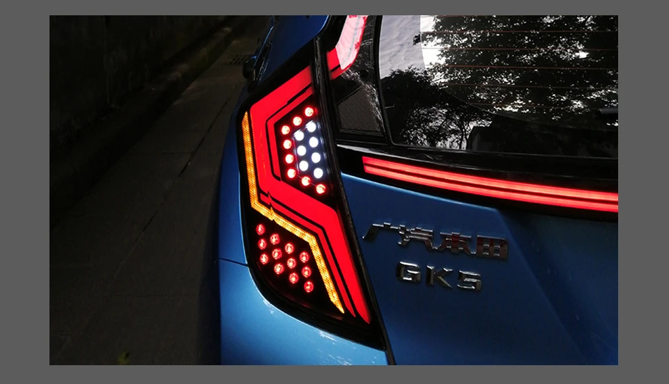 Car Styling for Fit Tail Lights 2014-2018 Jazz LED Tail lamp light LED ...