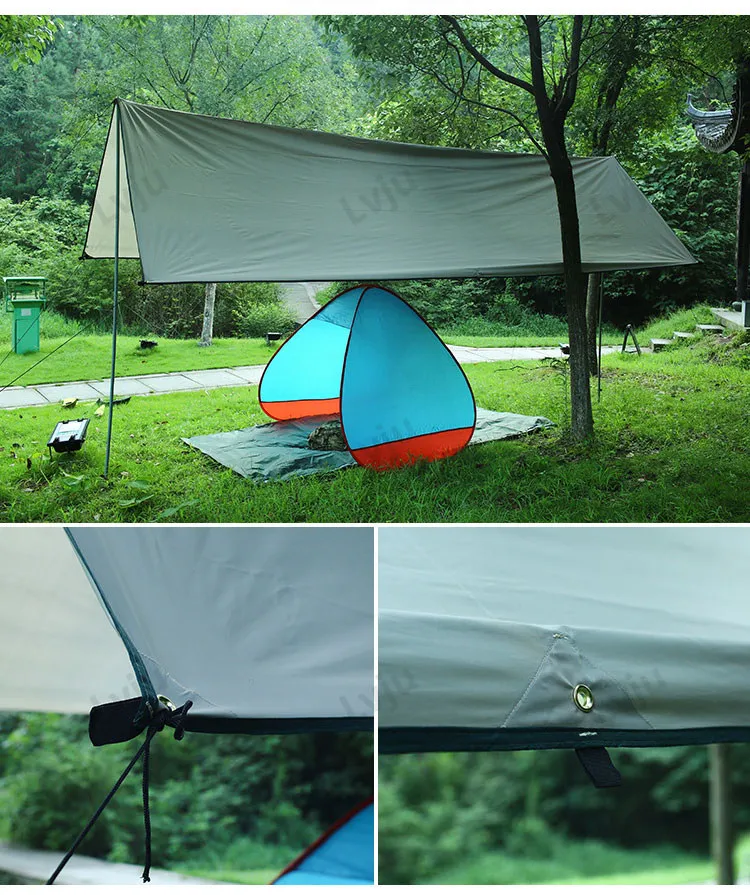 Lvju 3x6m Ultra Light Rain Fly Tent Tarp, Waterproof Coating Camping ...