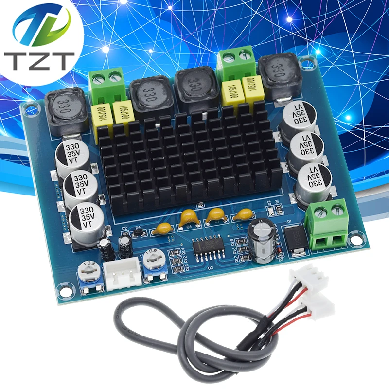 TPA3116 D2 Dual-channel Stereo High Power Digital Audio Power Amplifier Board 2*120W XH-M543 ...
