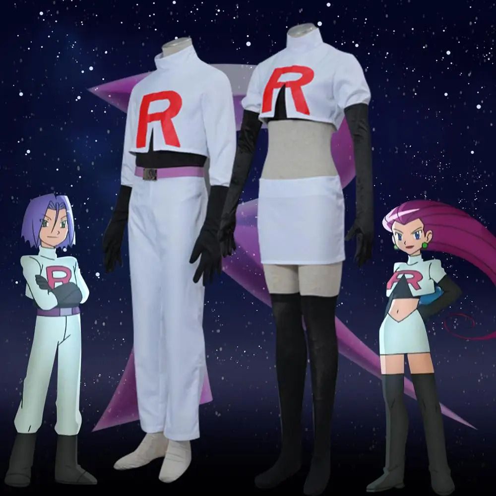 Ensemble Complet De Jeu D'anime L'équipe Rocket, Costume De Cosplay Des ...