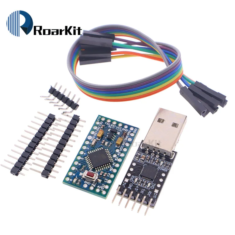 1pcs 6pin CP2102 Module + 1PCS Pro Mini Module Atmega328 5V 16M For ...