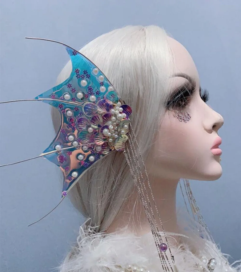 Shark-Ears-Mermaid-Ears-Fairy-Gradient-Headdress-Wizard-Hair ...
