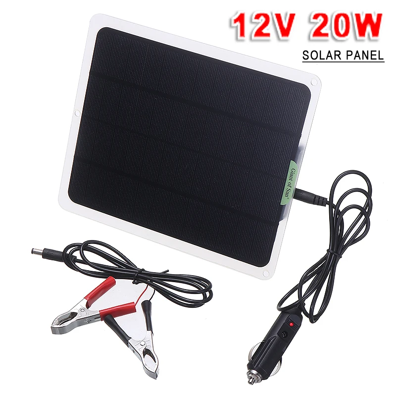 1 Pc12V 20W Solar Panel Battery Charger Kit Solar Controller Solar ...