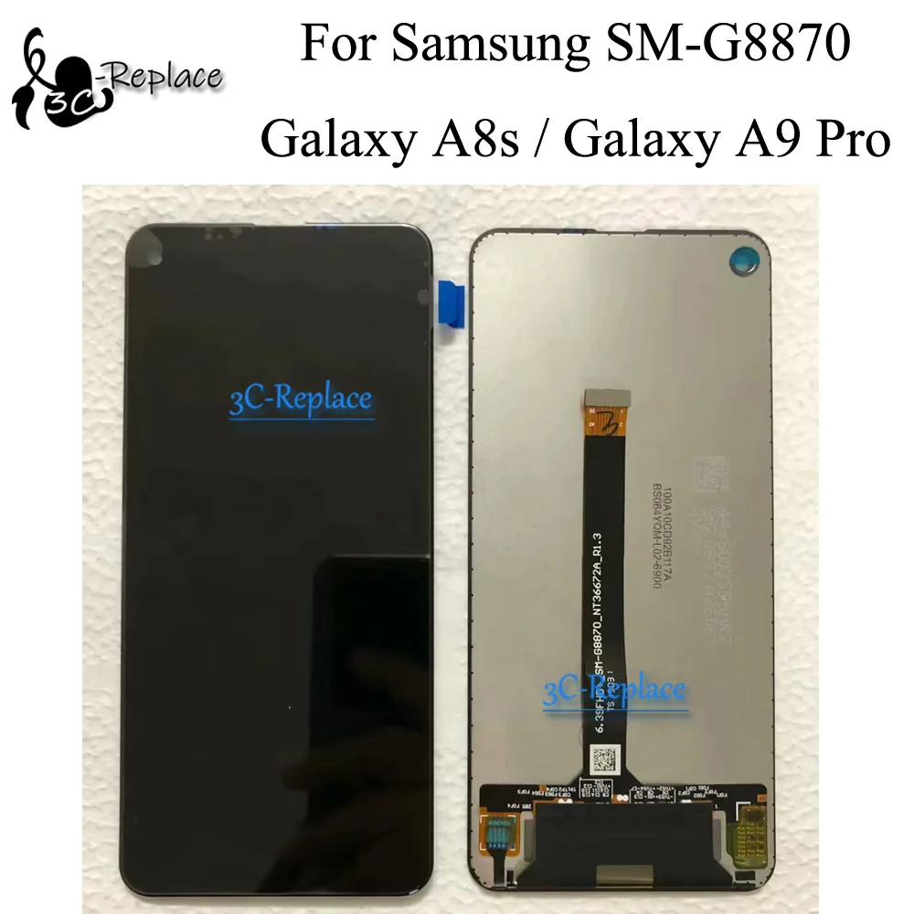 100% 삼성 A9 Pro 6.4/Galaxy A8s 2019 SM G8870 LCD 디스플레이 터치 스크린 디지타이저 어셈블리 교체 용 2018 인치 테스트|Mobile ...