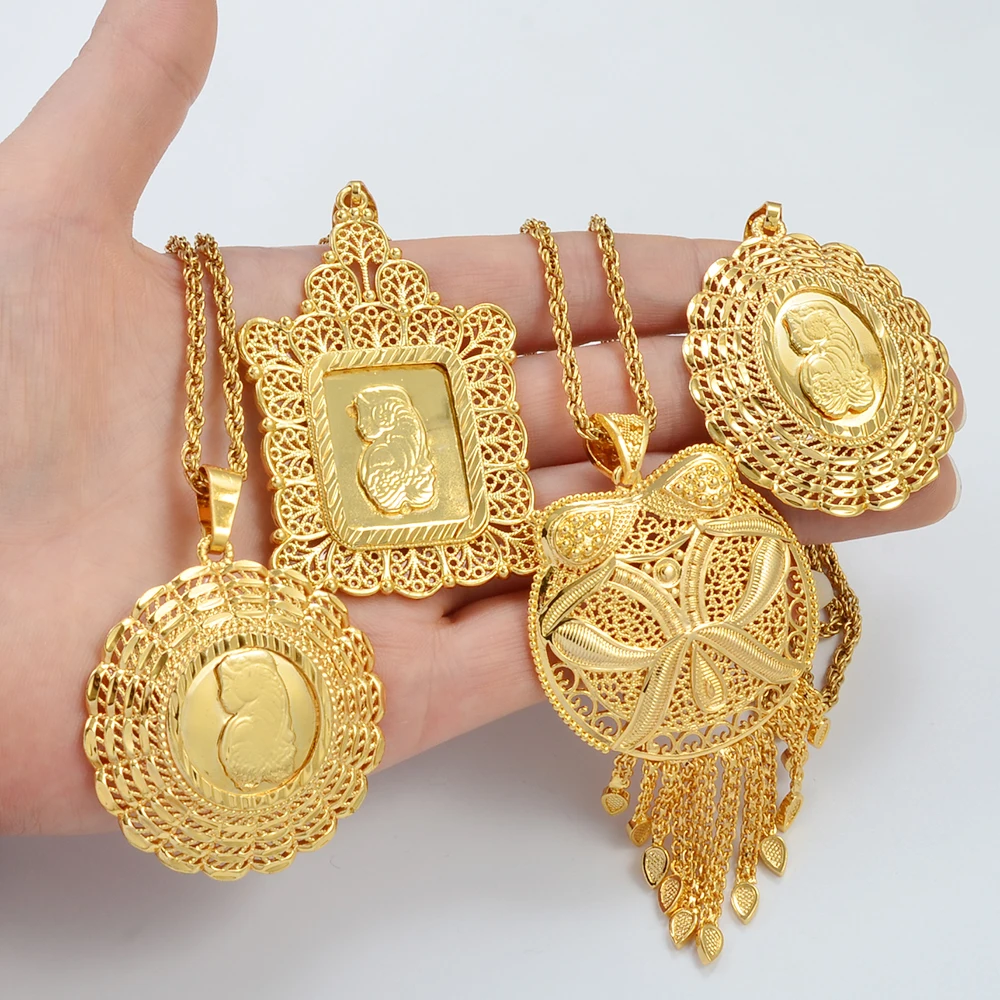 Anniyo Iraq Goddess Pendant Necklaces Women Men Palestine Jewelry ...