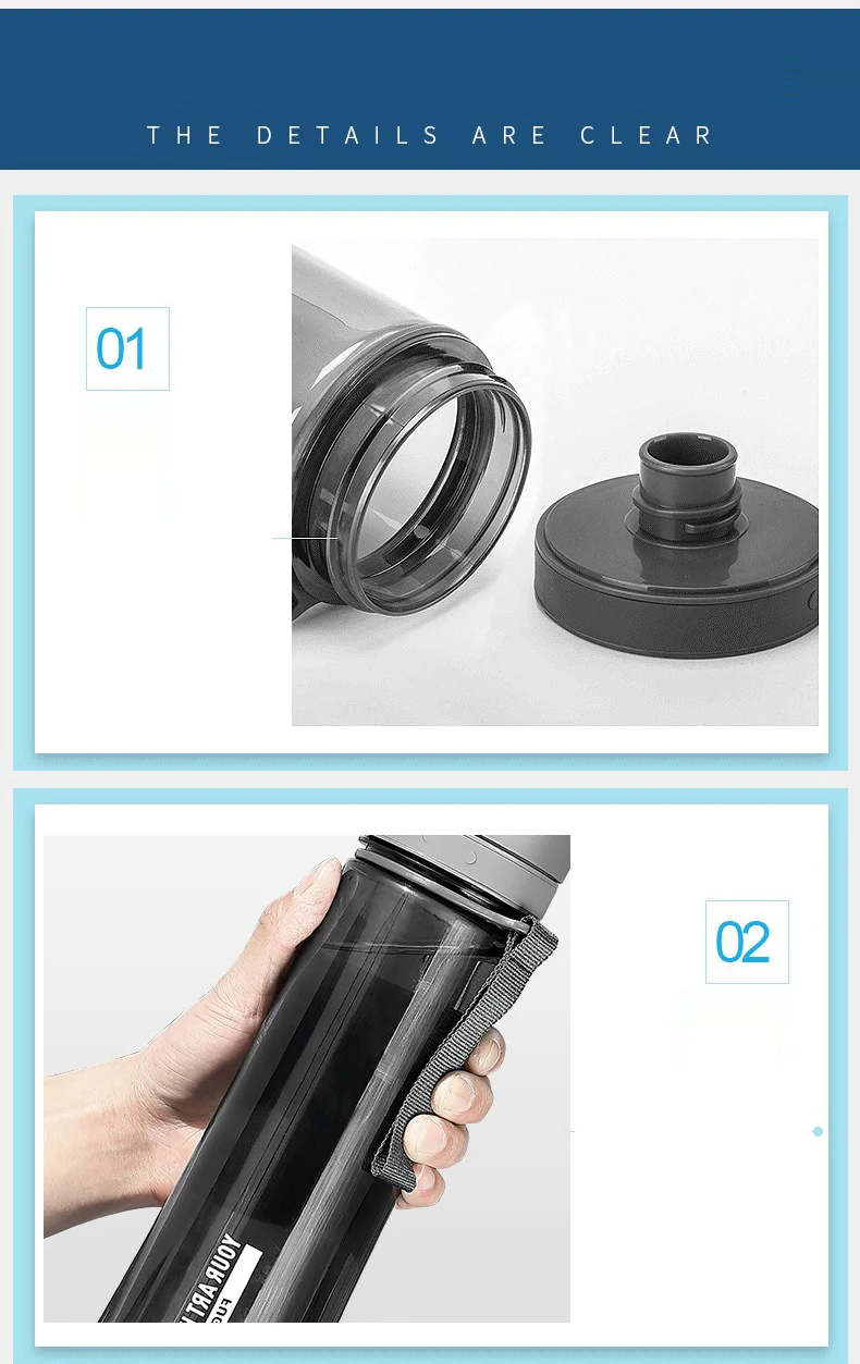 FuGuang 500 мл/600 мл/750 мл/1000 мл прямая Питьевая Спортивная Фитнес портативная космическая ...