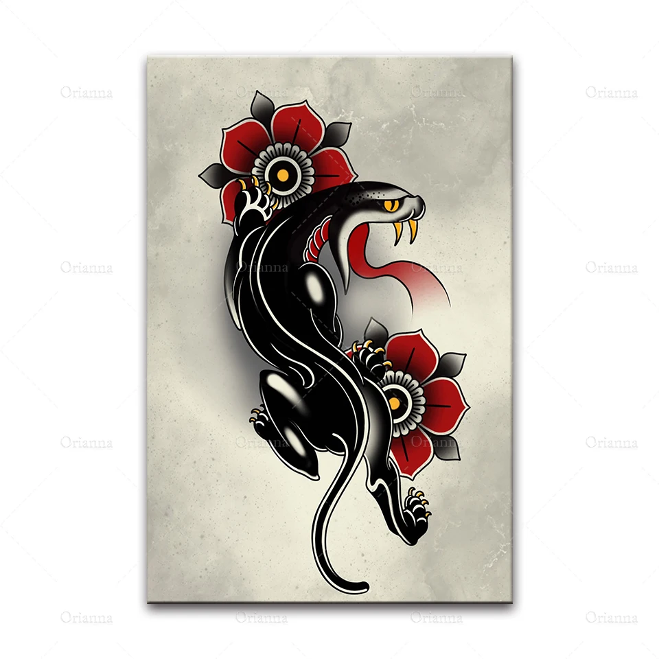 American Traditional Reaper Tattoo Flash