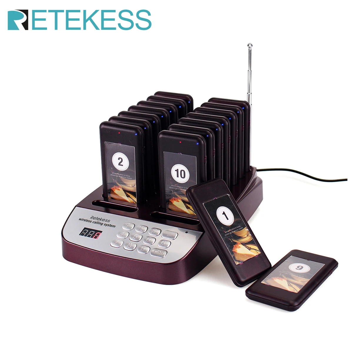 RETEKESS T113S Waiter Calling System Restaurant Pager Wireless Paging ...