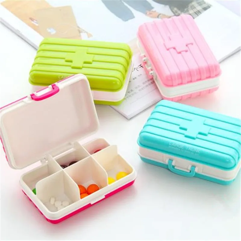 Portable Folding Pill Case Medicine Drug Pills Box Cases Drugs Capsule ...