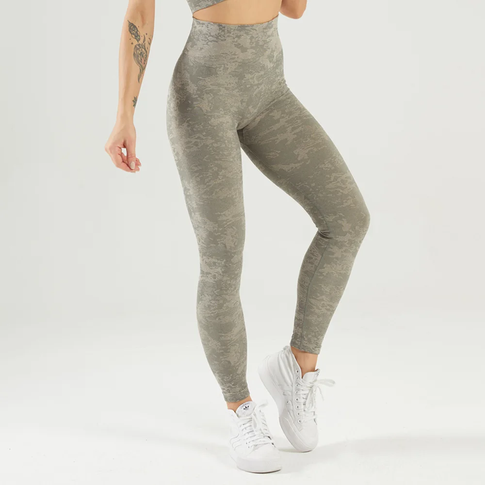 Pantalon de sport,Pantalon de Camouflage sans couture pour femmes, vêtements de sport, de Yoga ...