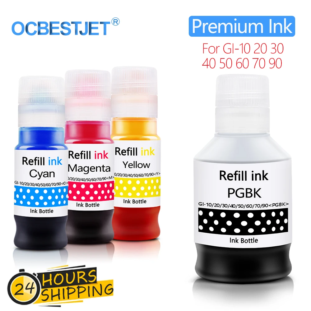 Refill Ink Kit For Canon GI 10 GI 20 GI 30 GI 40 GI 50 GI 60 GI 70 GI ...