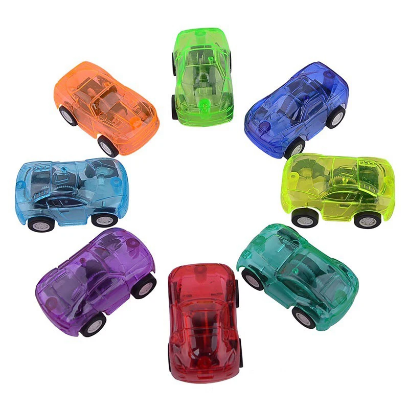 8pcs/lot Transparent Plastic Cute Cars Toys Wheels Mini Pull Back ...
