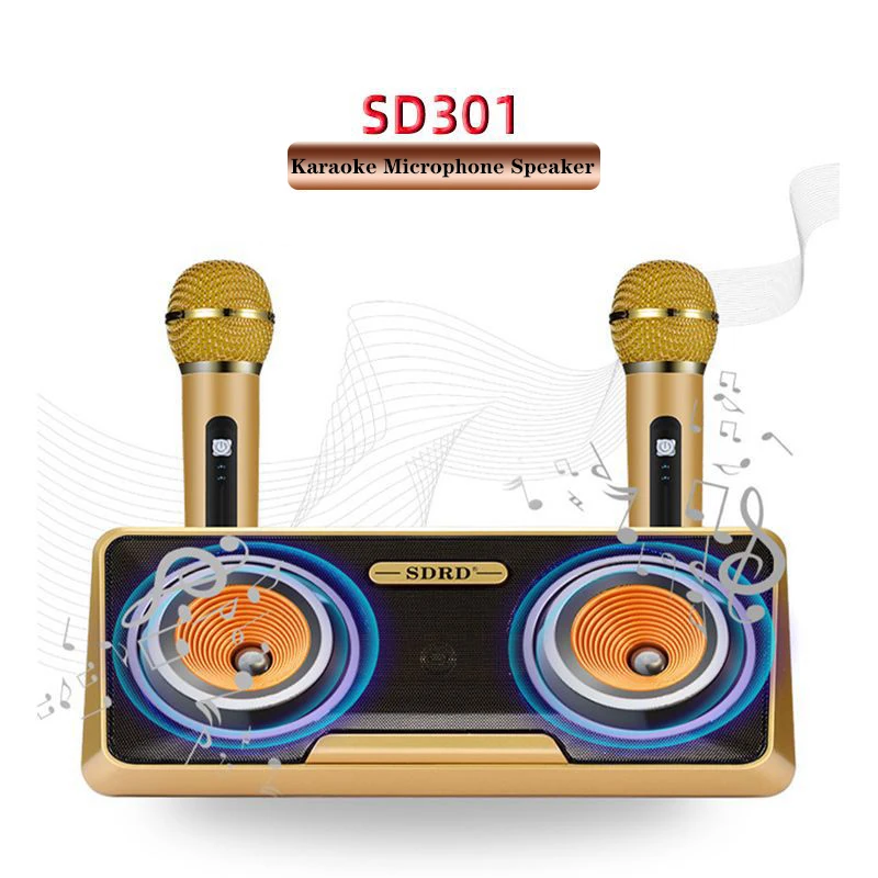 SDRD-Karaoke-Machine-Portable-Bluetooth-Speaker-with-2-Wireless ...
