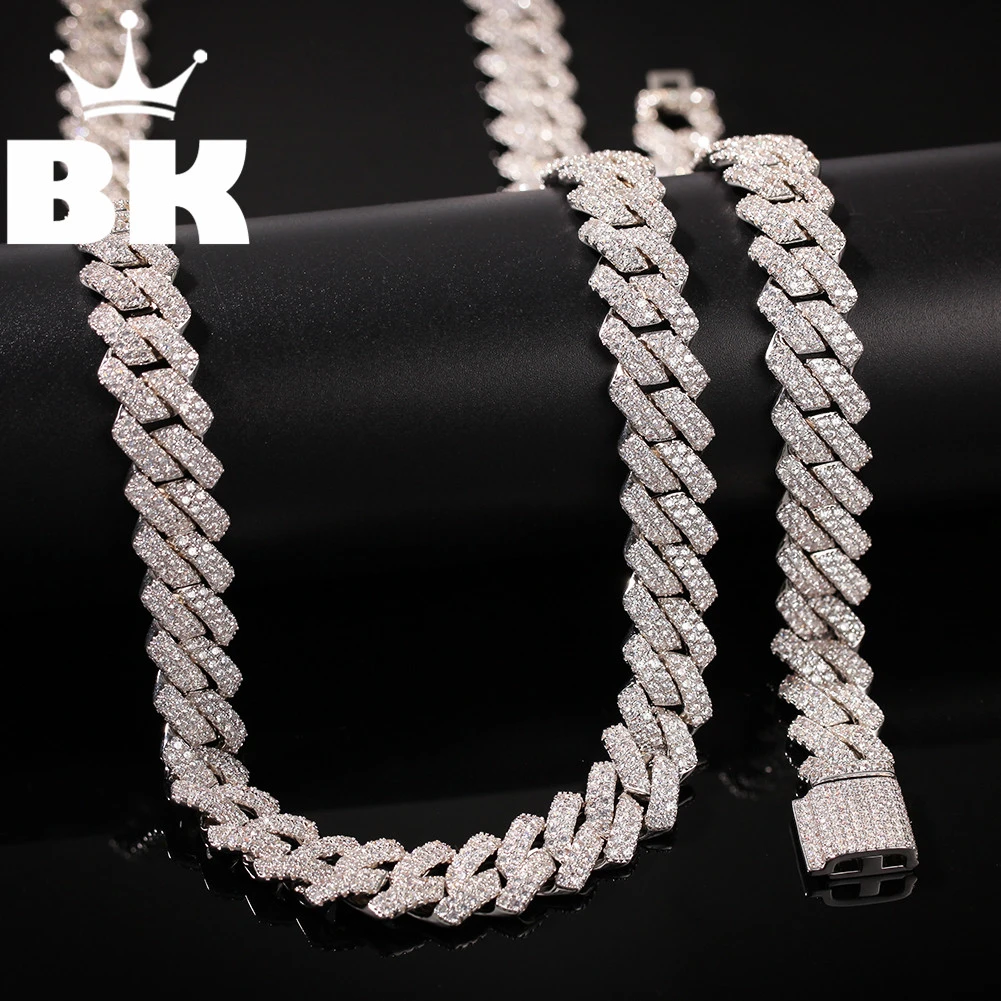 THE-BLING-KING-13mm-2Row-CZ-Chain-Bracelet-Set-Gold-Silver-Color-Hip ...