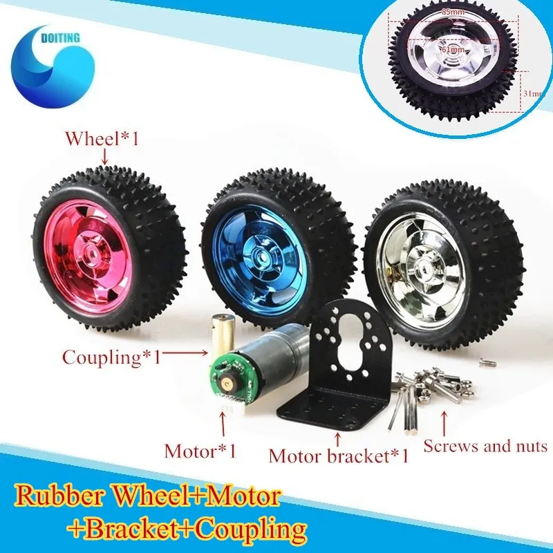 85mm-Plastic-Wheel-Set-Wheel-Motor-Bracket-31mm-Off-road-Tire-for-2wd ...