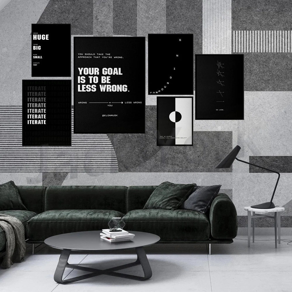 Digital Prints Minimal Wisdom Spend Your Time Canvas Motivational Wall ...