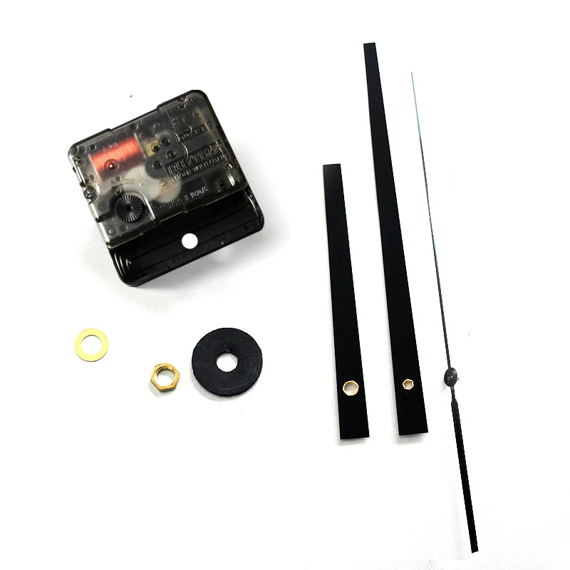 Plastic-Quartz-Clock-Movement-With-Long-Black-Hands-56-Include-Repair ...
