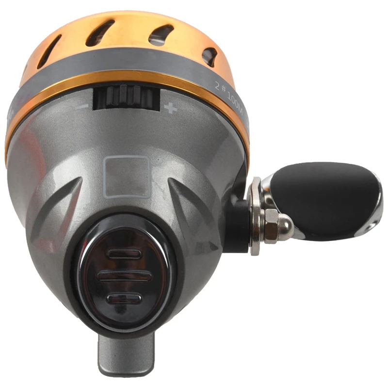 Slingshot Fishing Reel Spincast Catapult Hunting Closed Reel with Line ...