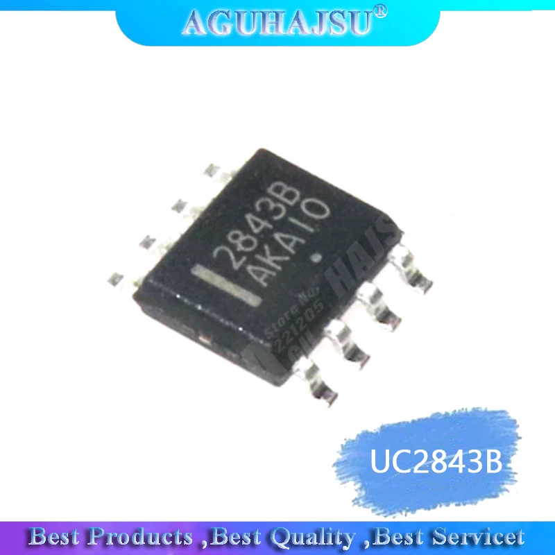 10PCS 2843B UC2843B SOP8 Automotive Current Mode PWM Controllers new ...