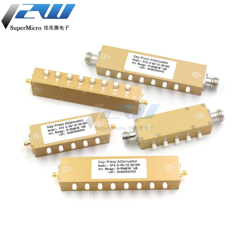 Sma/n Rf Adjustable Signal Attenuator ,0-30db 0-60db 0-90db Step Adjustable Attenuator/button ...
