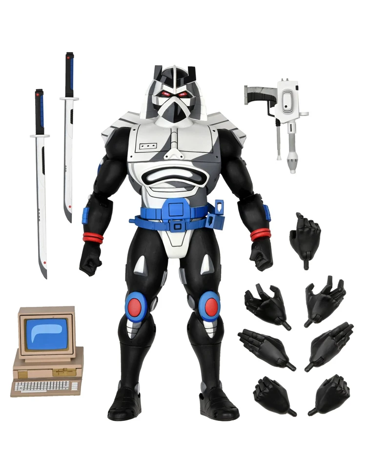 Original-NECA-Shredder-Krang-Turtles-Animi-Version-colossal-Chrome-Dome ...