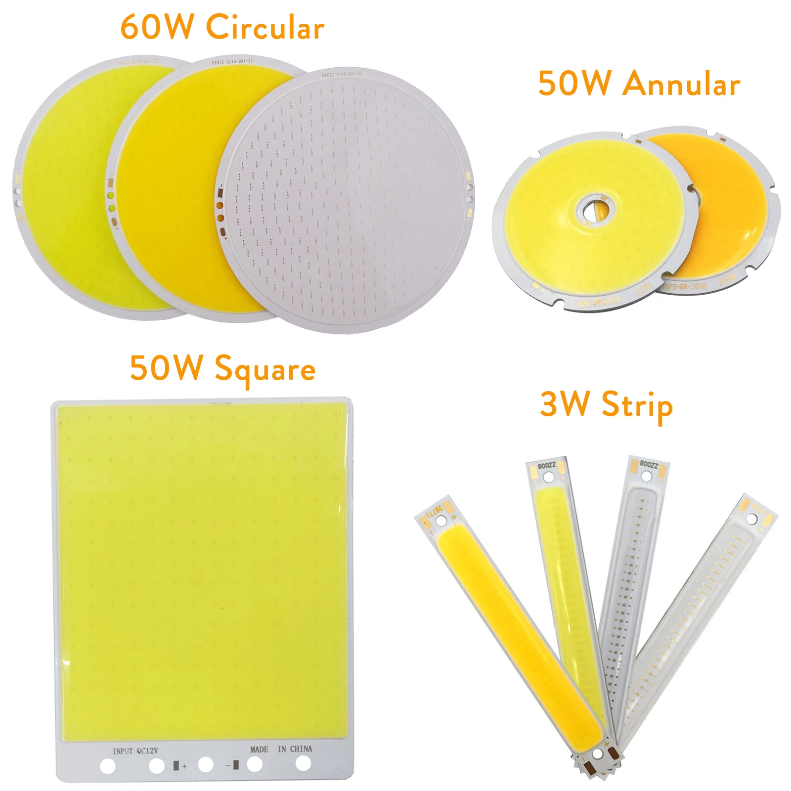 Ultra-Bright-60W-LED-COB-Chips-Beads-3W-50W-Strip-Light-Panel-Lamp ...