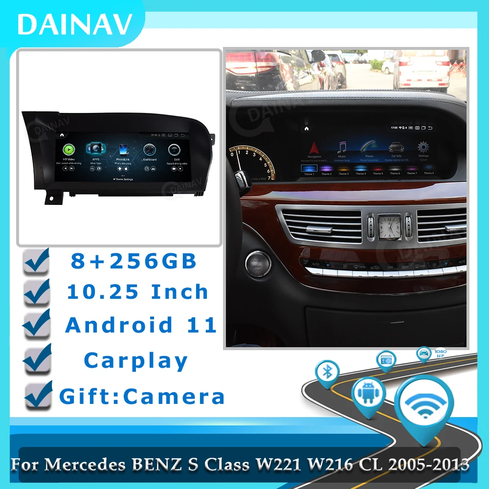 Android-11-Car-radio-For-Mercedes-BENZ-S-Class-W221-W216-CL-2005-2013-S ...