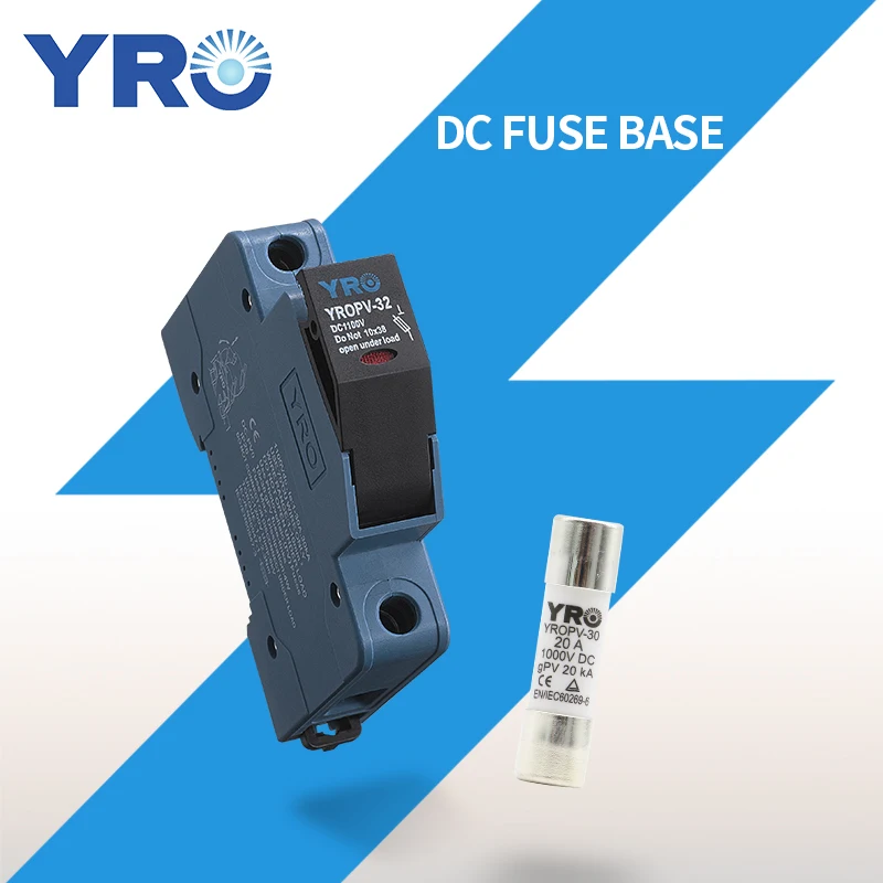 DC 1P 1000V PV Solar Fuse Fusible 10x38MM gPV with LED Fuse Holder for ...