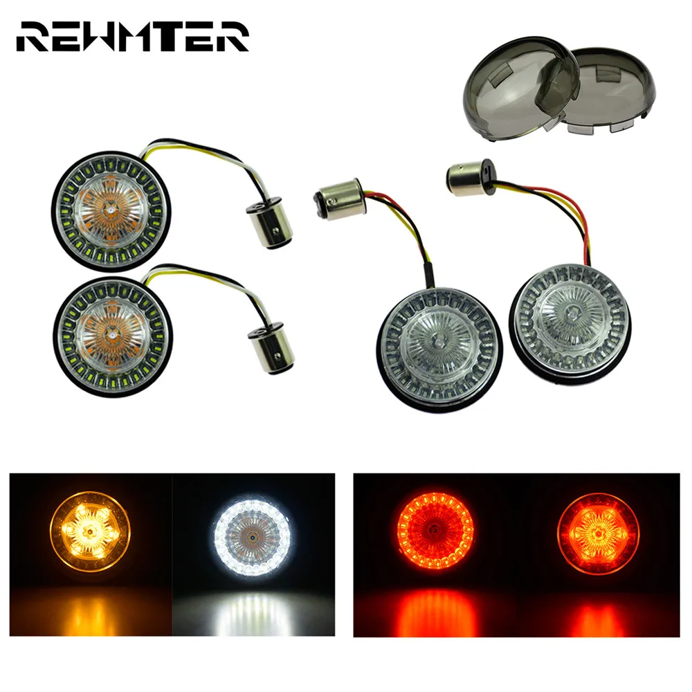 Motorcycle-1156-1157-LED-Turn-Signal-Indicator-Light-2-Bullet-Inserts ...