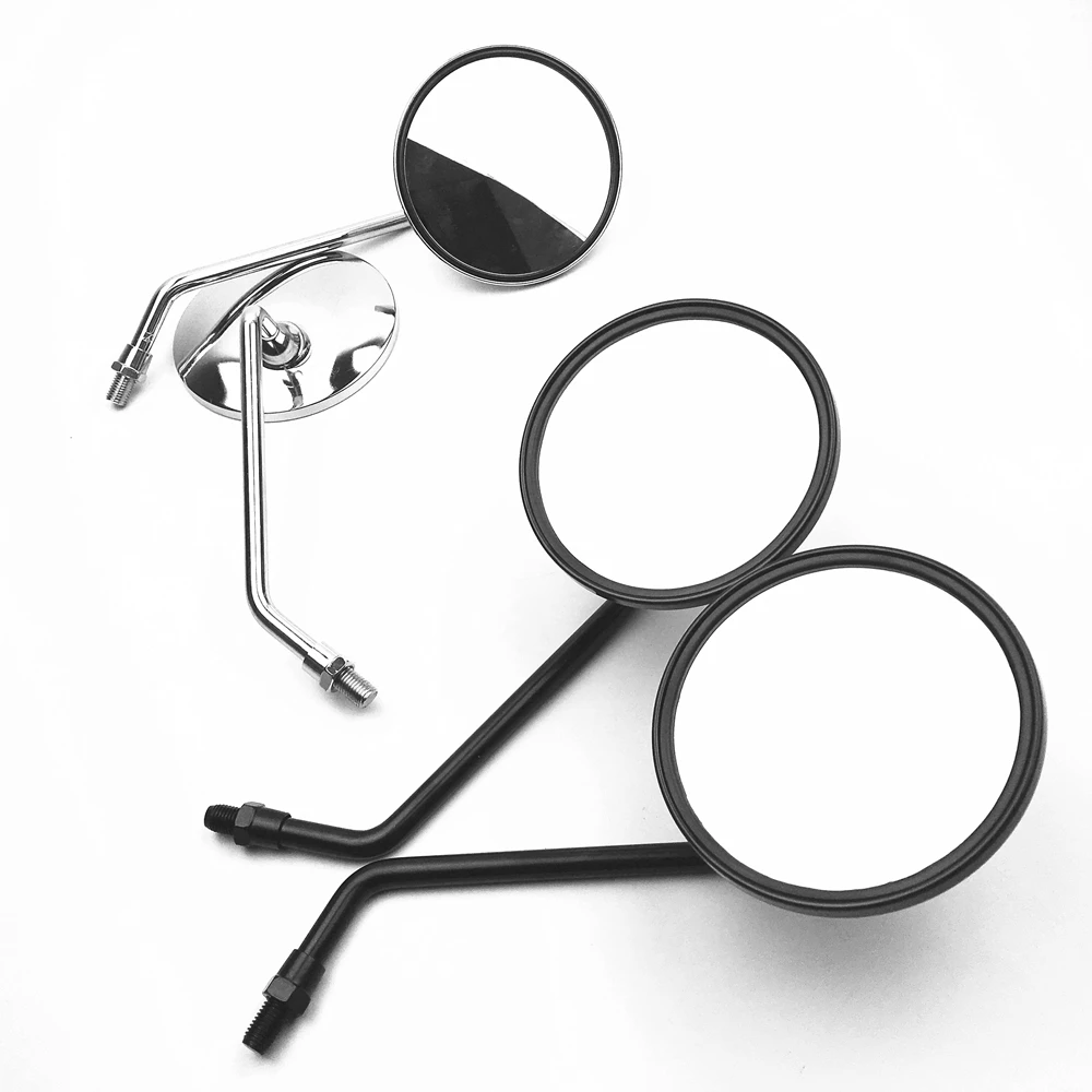 2pcs 8mm 10mm Motorcycle Round Mirror Motorbike Long Stem for Kawasaki ...