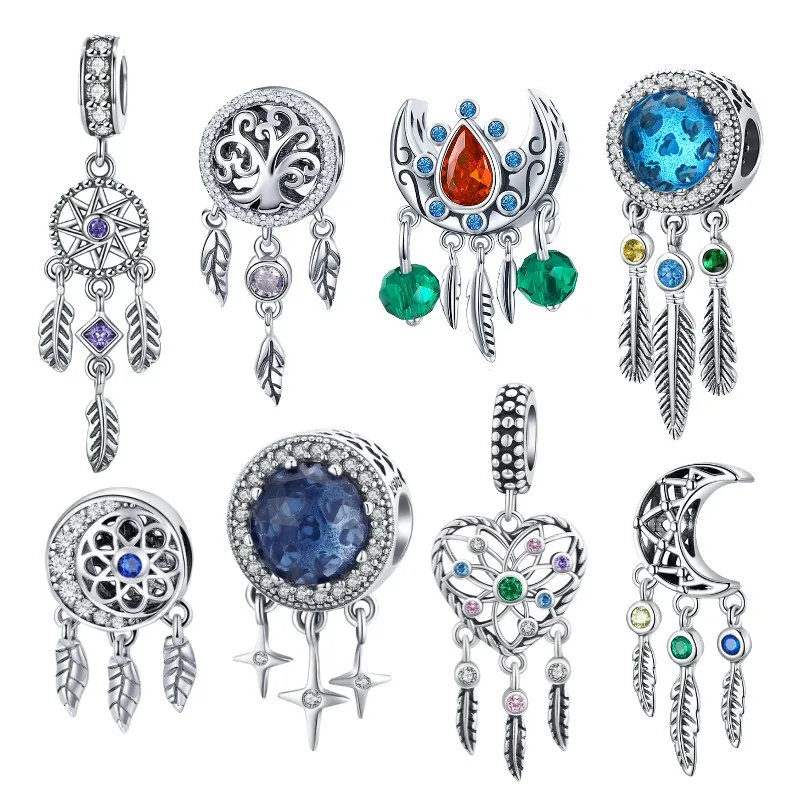 Charms Dream Catcher Silver 925 | Dreamcatcher Charms | Catcher Beads ...