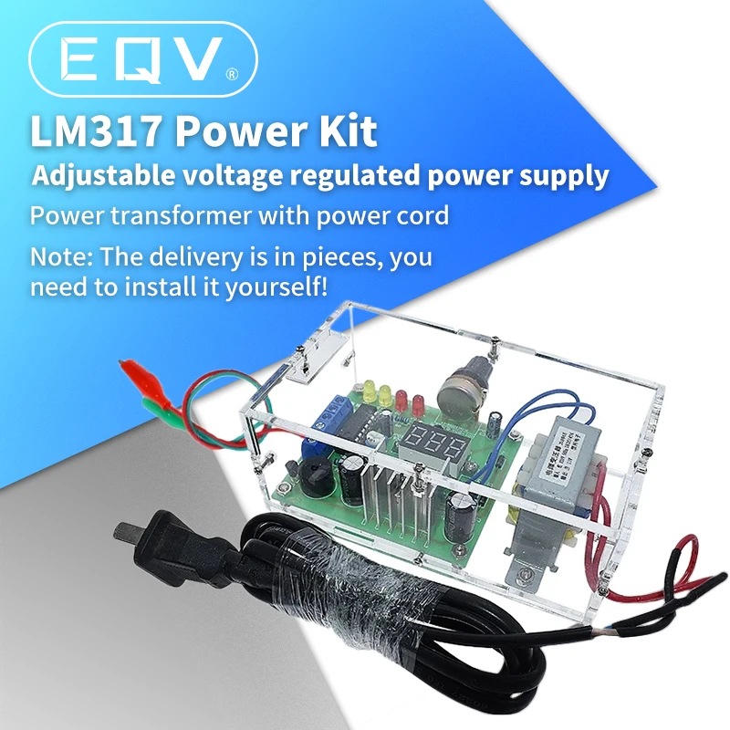 DIY Adjustable Power Supply Kit LM317 EU 220V - tech.diydynamic.com
