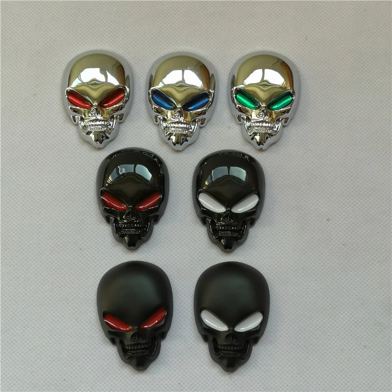 Universal 3D Skull Moto Stickers Motorcycle Truck Car Emblem Demon ...